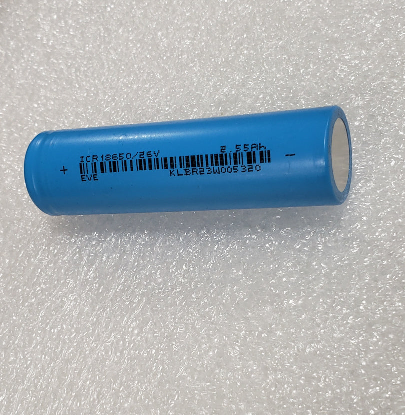 EVE ICR18650/26V 3.6v 2550mah 18650 Li-Ion Cells – Battery Clearing House